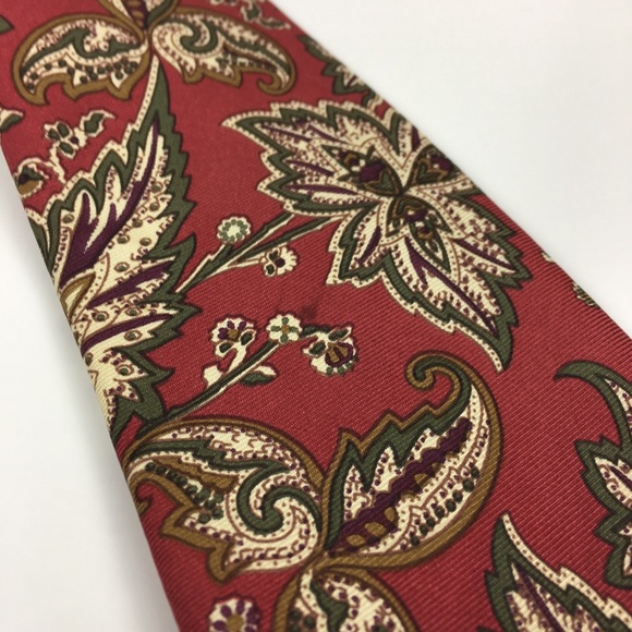 Dior | Accessories | Christian Dior Red Multicolor Pattern Mens Tie ...